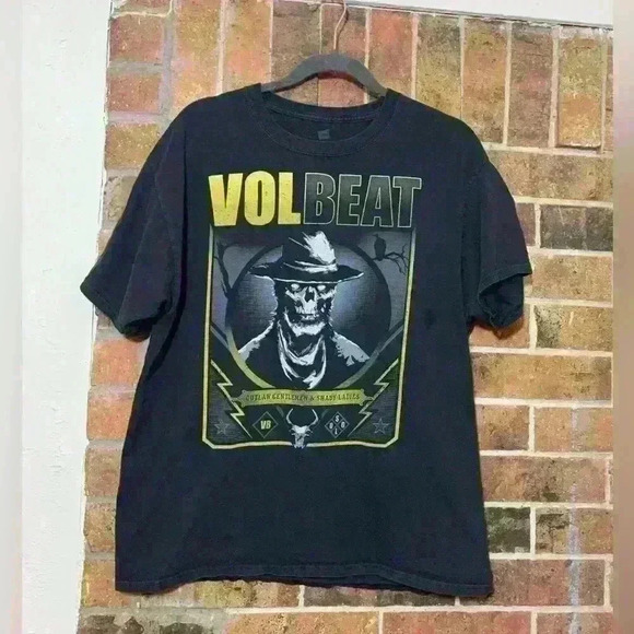 Hanes | Tops | Vintage Volbeat Black And Yellow Band Tshirt | Poshmark
